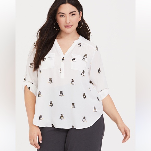 torrid | Tops | Torrid Harper Owl Print Blouse | Poshmark